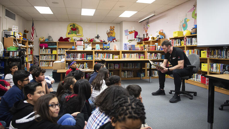 UFC Supports Spread The Word Nevada With Elementary School Visit | UFC