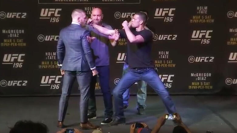 Fireworks erupt when McGregor/Diaz faceoff | UFC