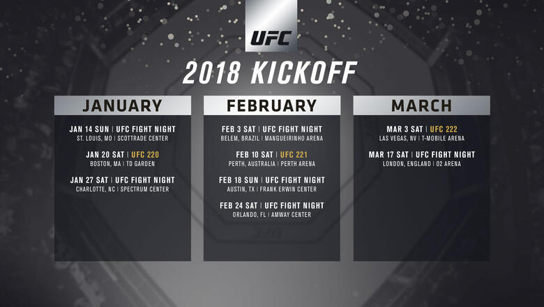 UFC Announces Q1 Event Schedule | UFC