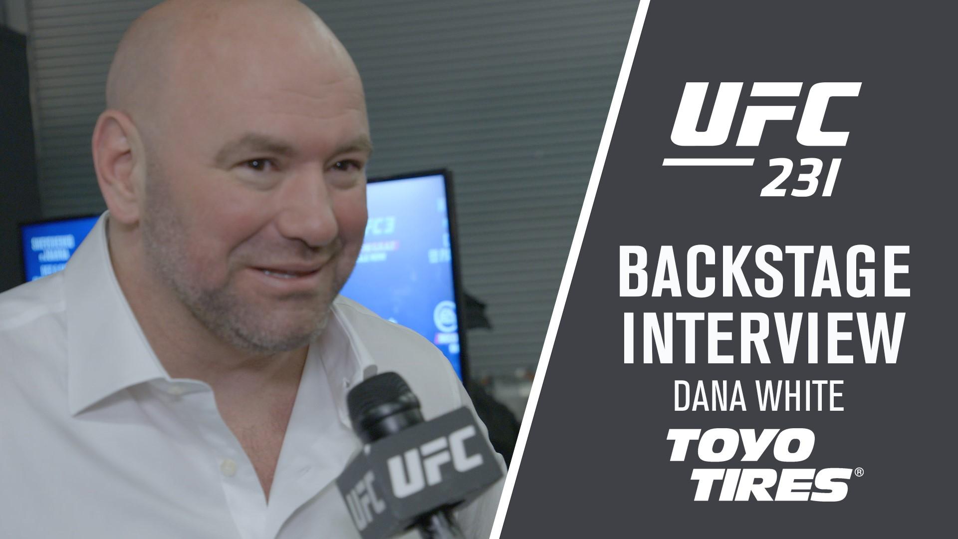 UFC 231: Dana White Backstage Interview | UFC