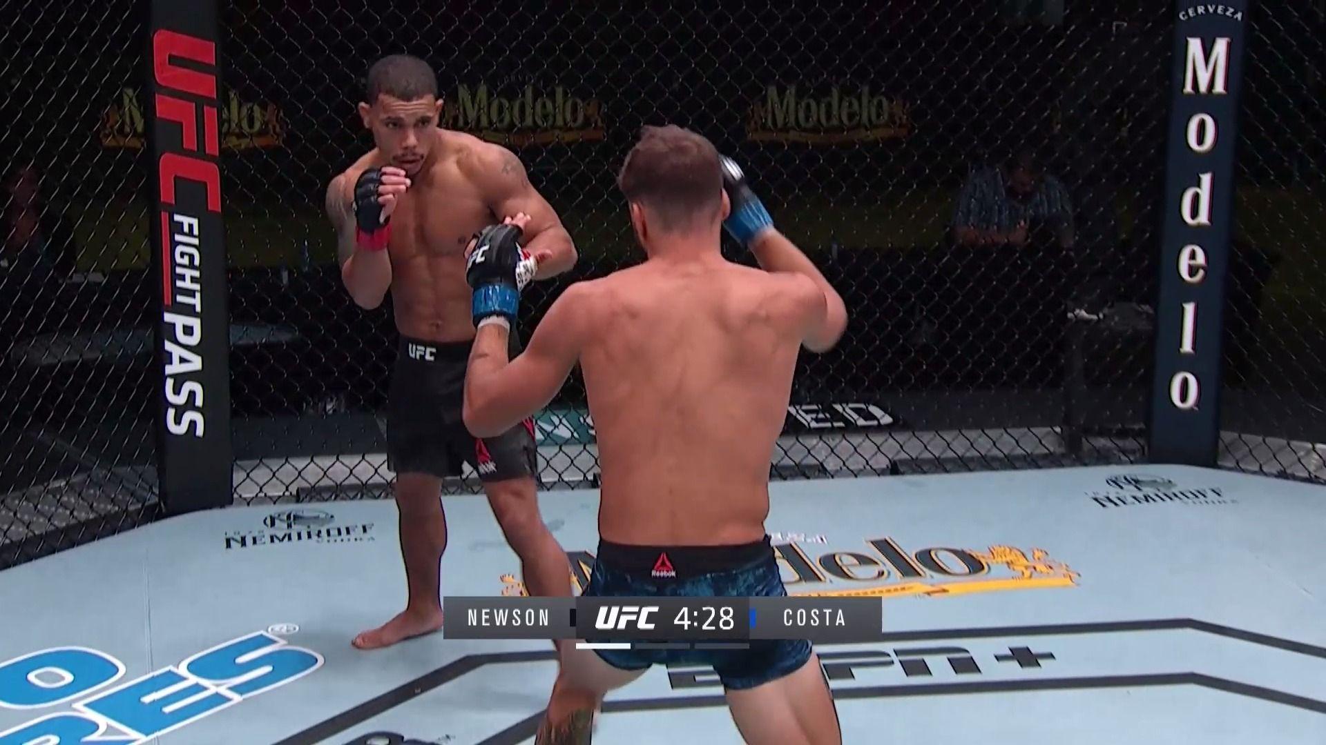 Randy Costa TKOs Journey Newson with a vicious kick at UFC Fight Night ...