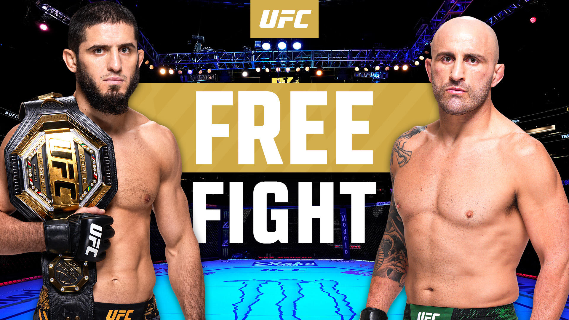 Free Fight | Islam Makhachev vs Alexander Volkanovski 2 | UFC
