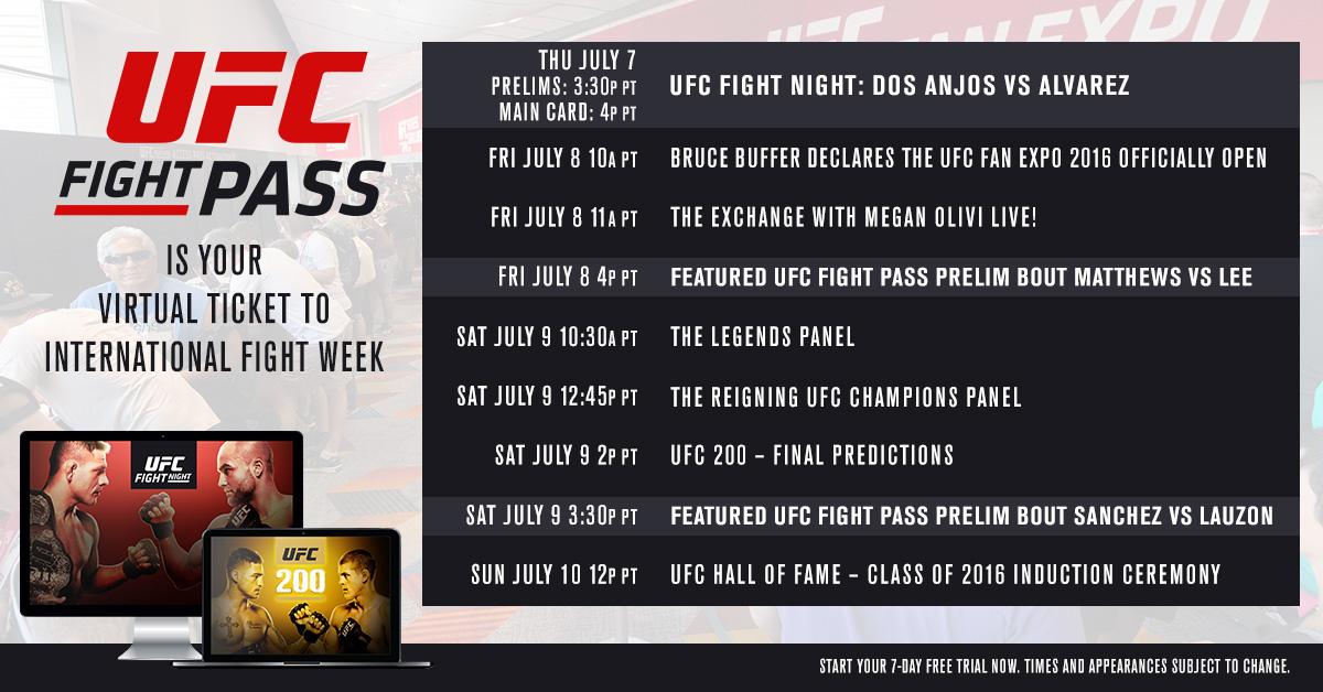 UFC Minute: FIGHT PASS has 2016 International Fight Week | UFC