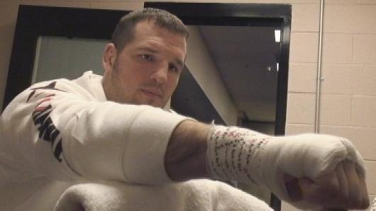 Fighters get their hands taped as they prepare for UFC® 92: The ...