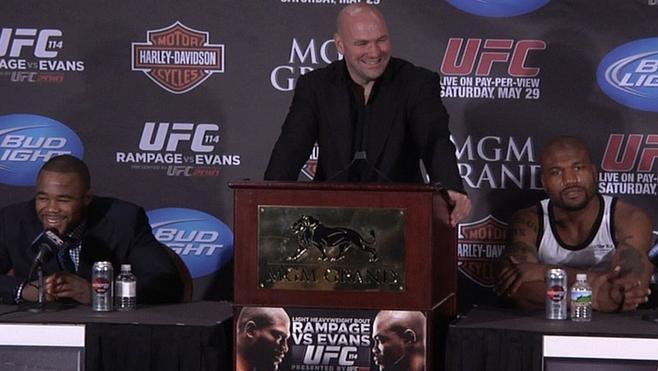 Hear from the night's big winner at UFC 114 post-fight press conference ...