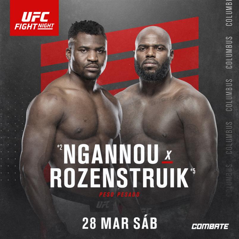 Francis Ngannou e Jairzinho Rozenstruik fazem a luta principal do UFC ...