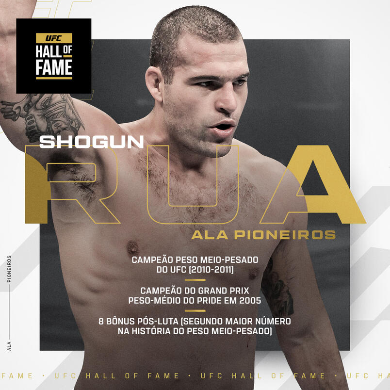 Mauricio “Shogun” Rua é nomeado para a classe de 2024 do Hall da Fama ...