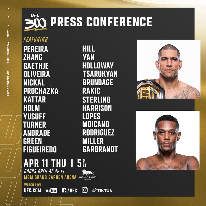 UFC 300: Pereira vs Hill Fan Event Schedule | UFC